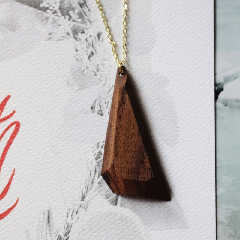 Wood Pendant Necklace - Etsy