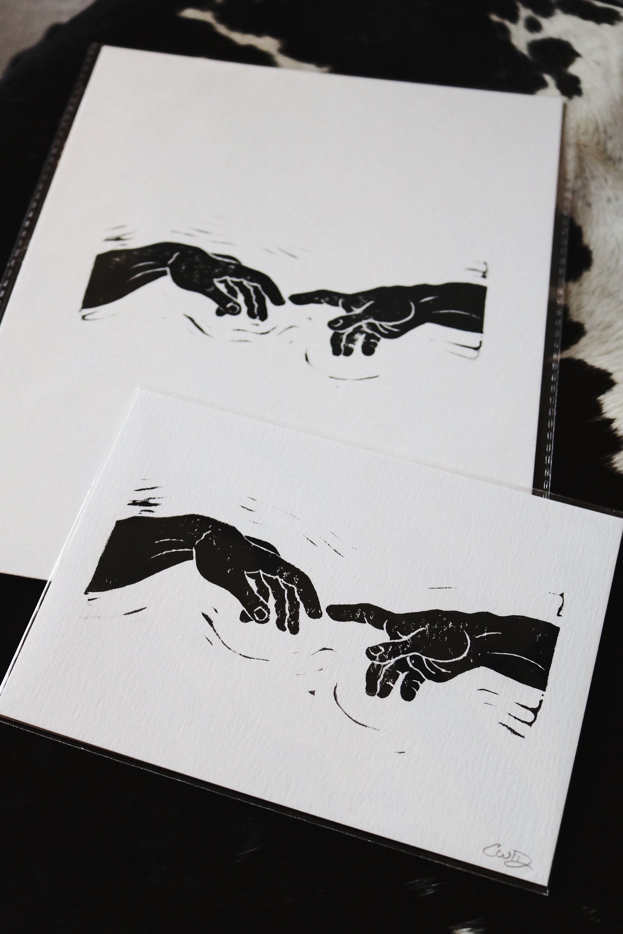 Creation of Adam Print, Linocut Print, Handmade Print, 8x10 Print - Etsy