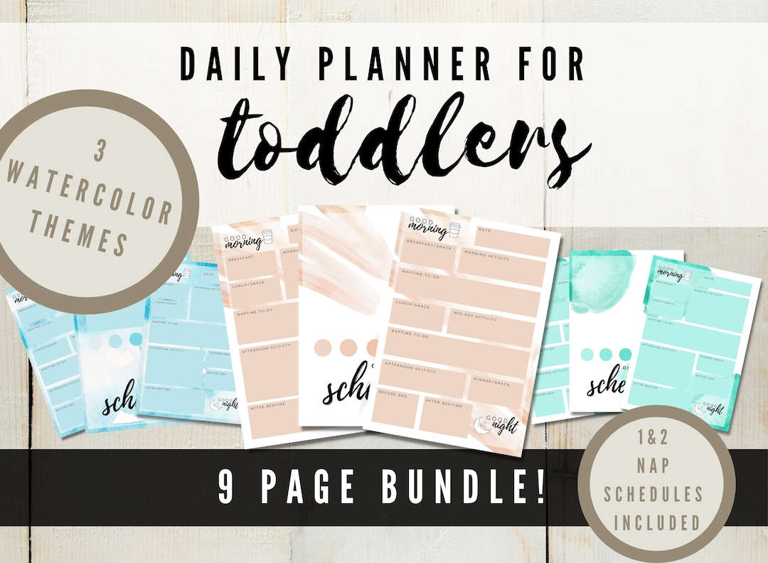 Toddler Schedule Daily Planner - Toddler Mom Planner - Planner Schedule ...