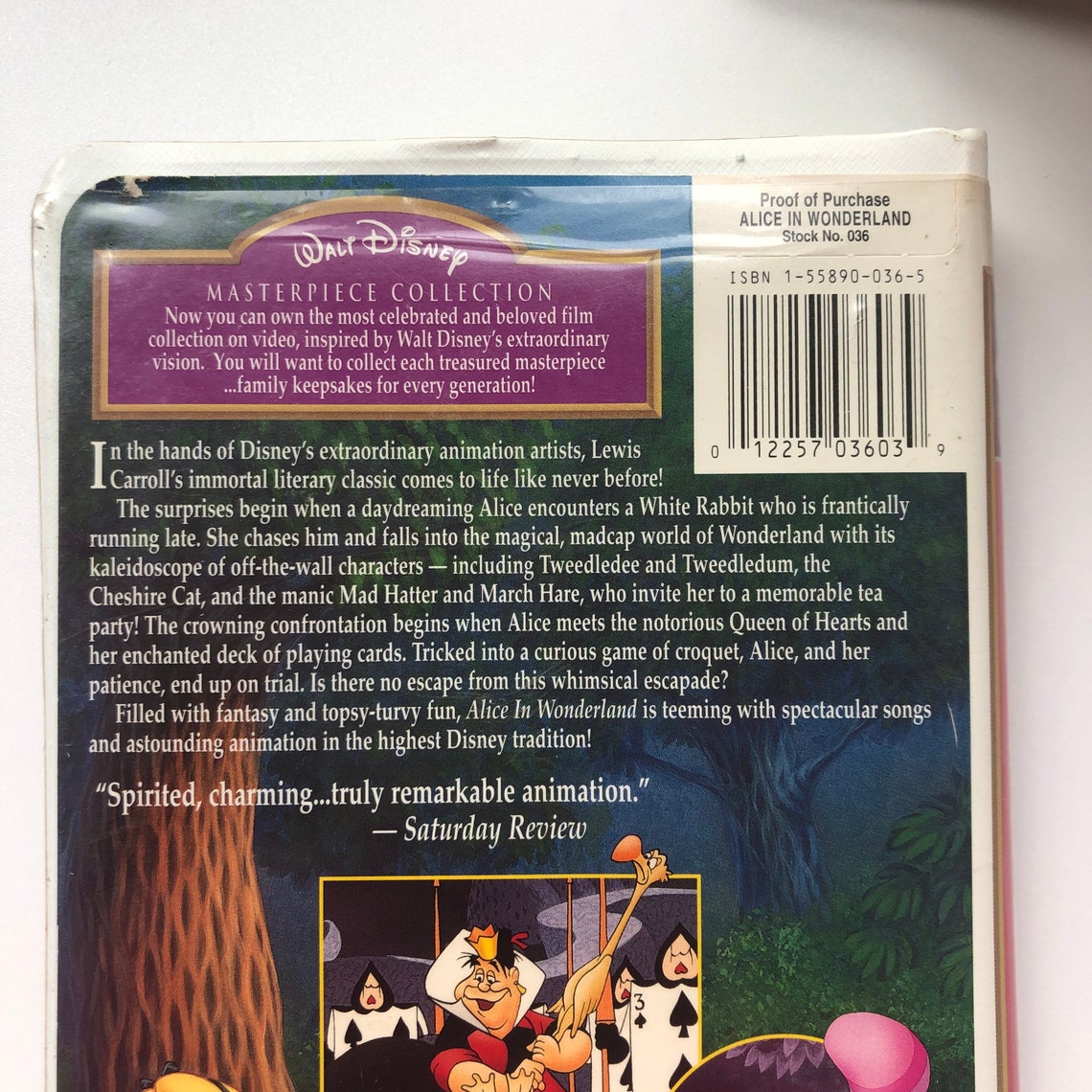 Walt Disneys Alice in Wonderland VHS 1999 Masterpiece - Etsy
