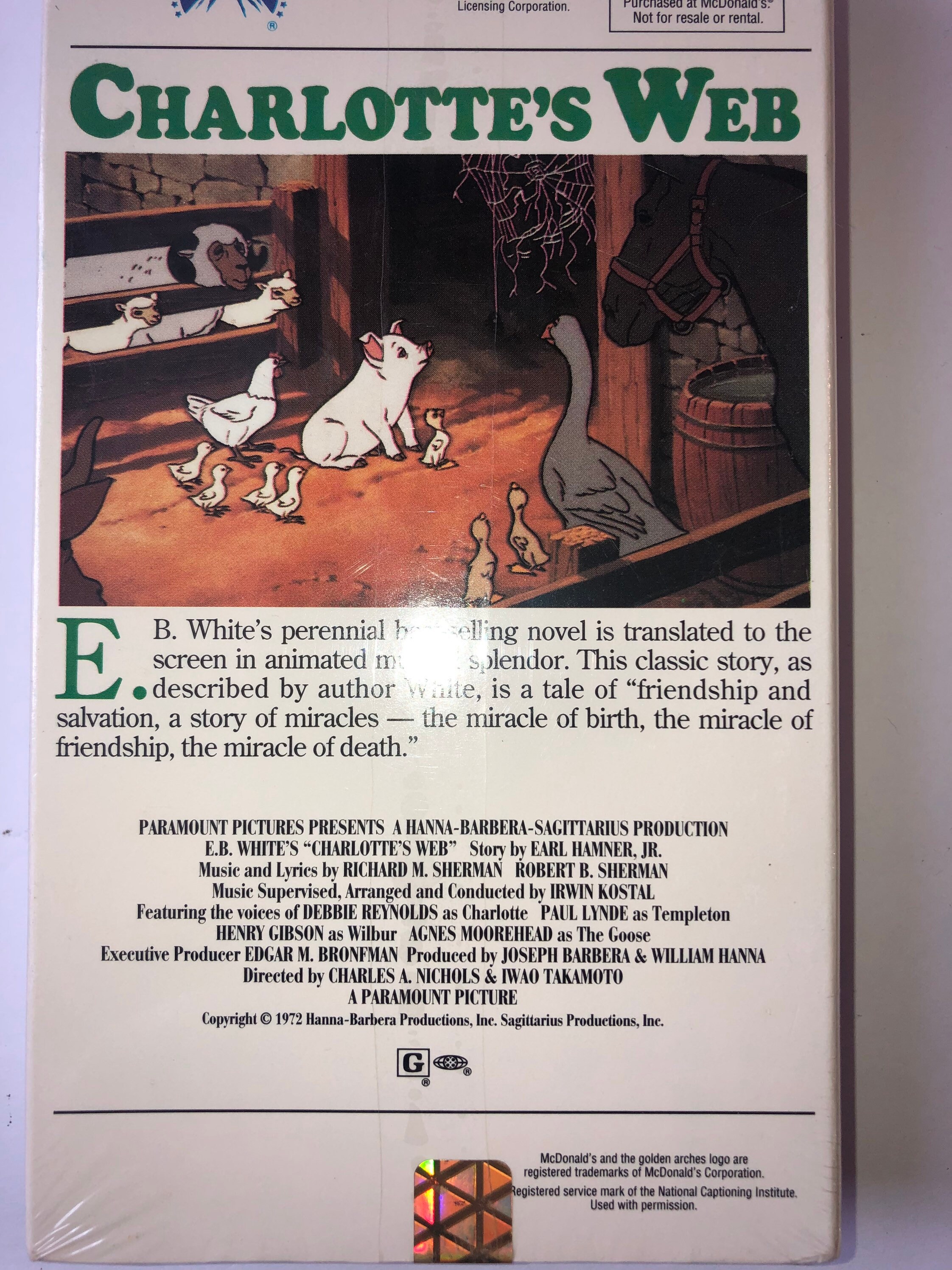 Charlotte’s Web Vintage VHS 1996 Brand New Rare - Etsy