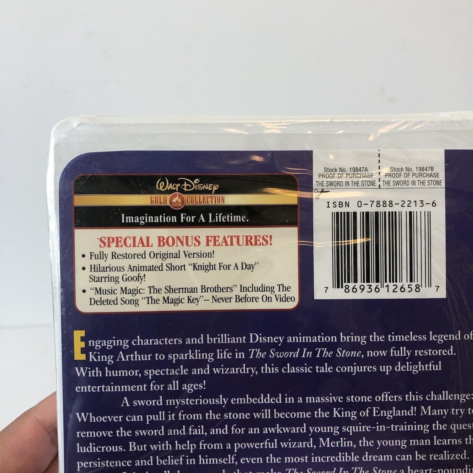 The Sword in the Stone (VHS, 2001, Gold Collection Edition) Brand New Sealed - Etsy