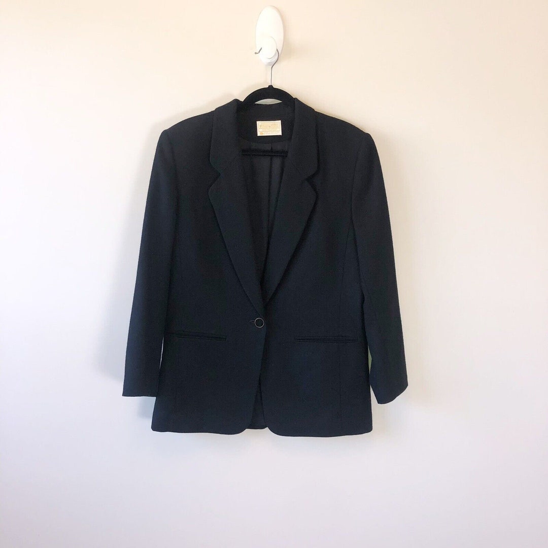 Vintage Pendleton Wool Blazer One Button Blazer Classic Womens Size 12 ...