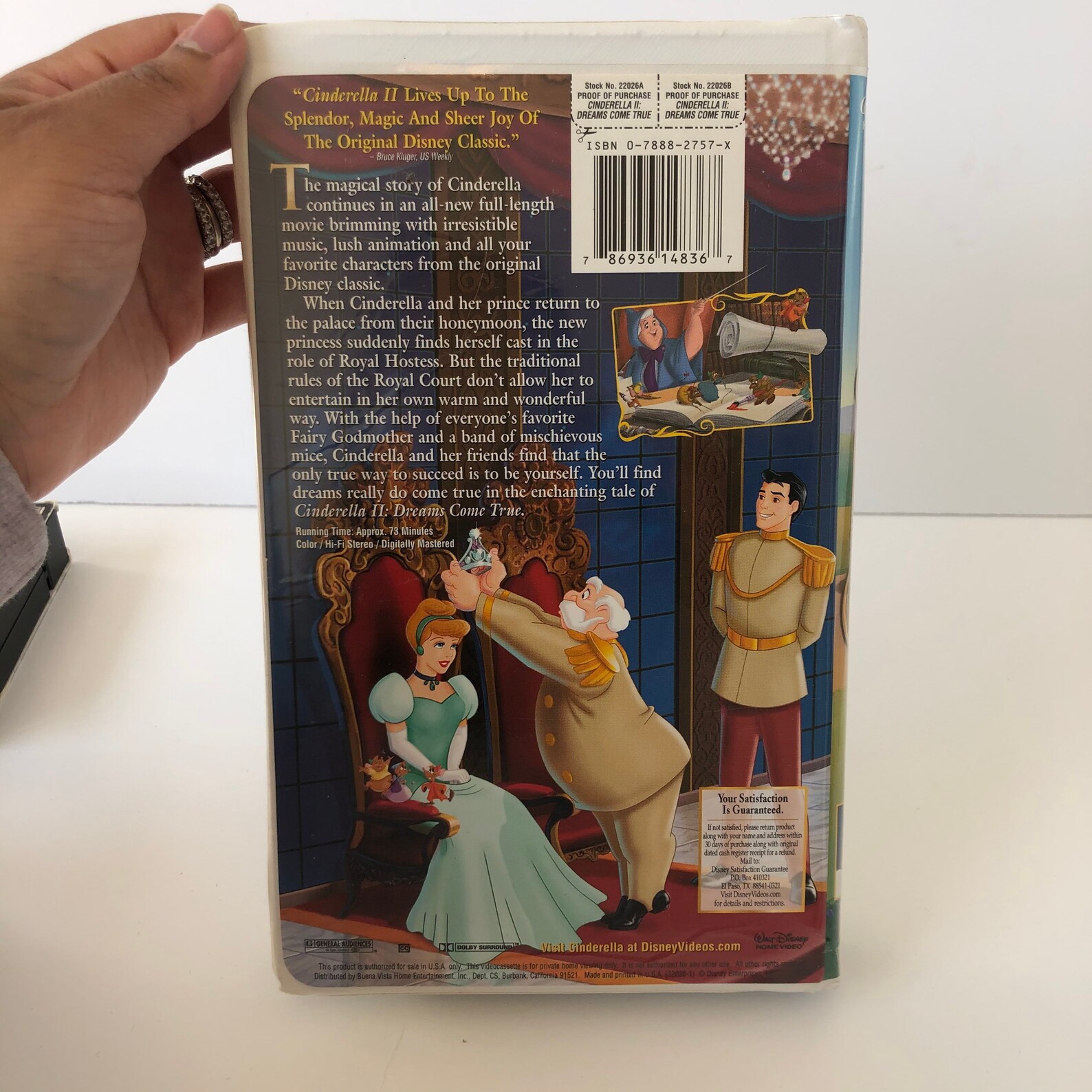 Walt Disney’s Cinderella II: Dreams Come True (VHS, 2002) Vintage ...