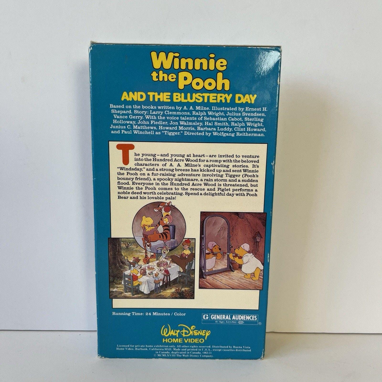 Winnie the Pooh and the Blustery Day VHS 1991 Walt Disney Home Video ...