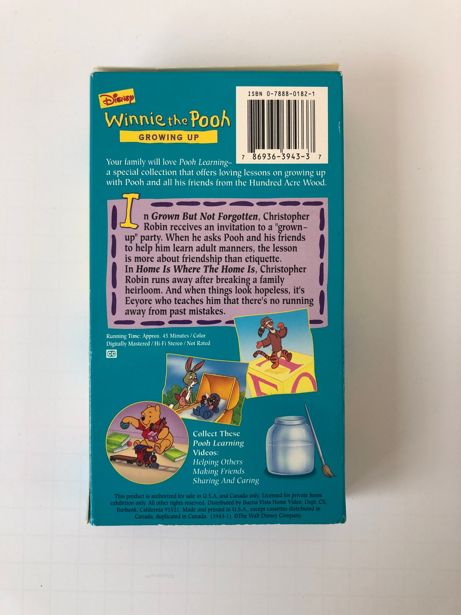 Walt Disney Winnie the Pooh Growing up Pooh Learning VHS | Etsy