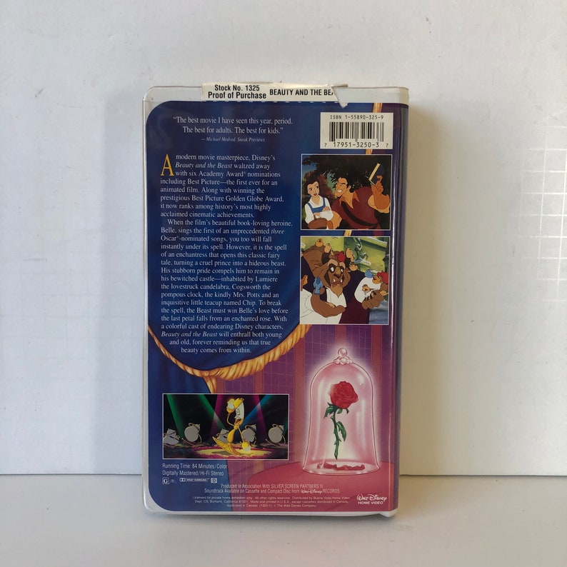 Walt Disney’s Beauty and the Beast (VHS, 1992) Black Diamond Edition ...