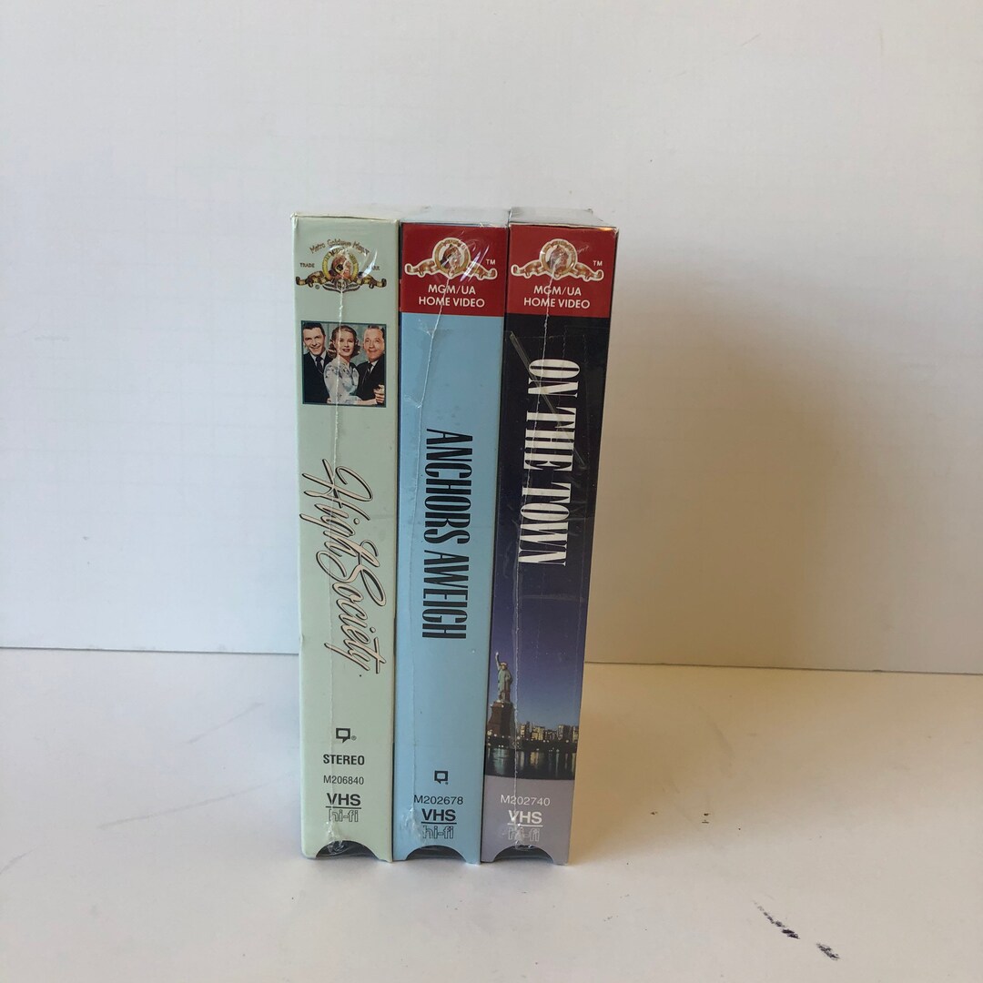 High Society, Anchors Aweigh and on the Town VHS 3 Movie Tape Set Brand ...