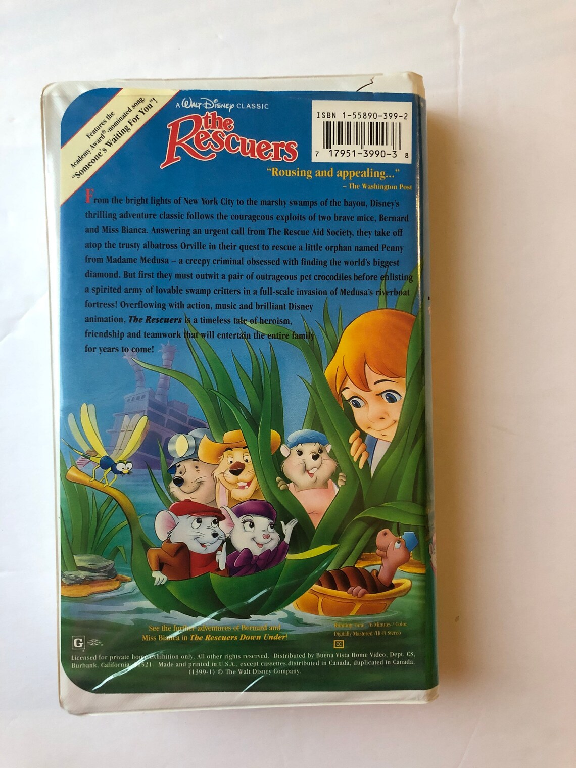 Walt Disneys the Rescuers VHS 1992 Black Diamond Edition | Etsy