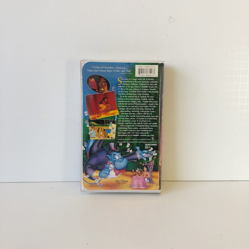 Walt Disney’s Aladdin (VHS, 1993) Black Diamond Edition Vintage ...