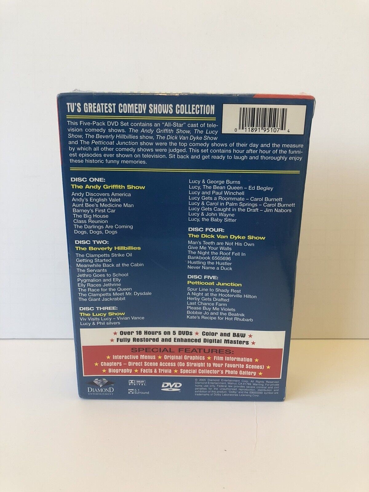 Tvs Greatest Comedy Shows Collection (DVD, 2005, 5-disc Set) Brand New ...