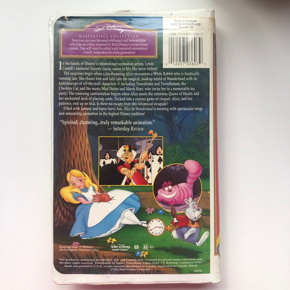 Walt Disneys Alice in Wonderland VHS 1999 Masterpiece - Etsy