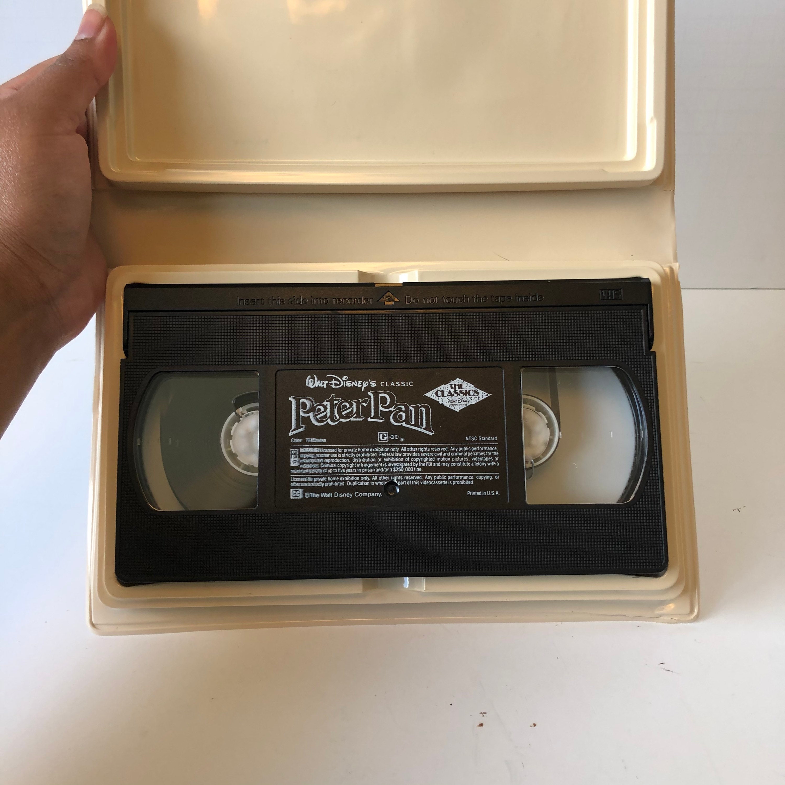 Walt Disney’s Peter Pan (VHS 1990) Black Diamond Edition Clamshell Rare ...