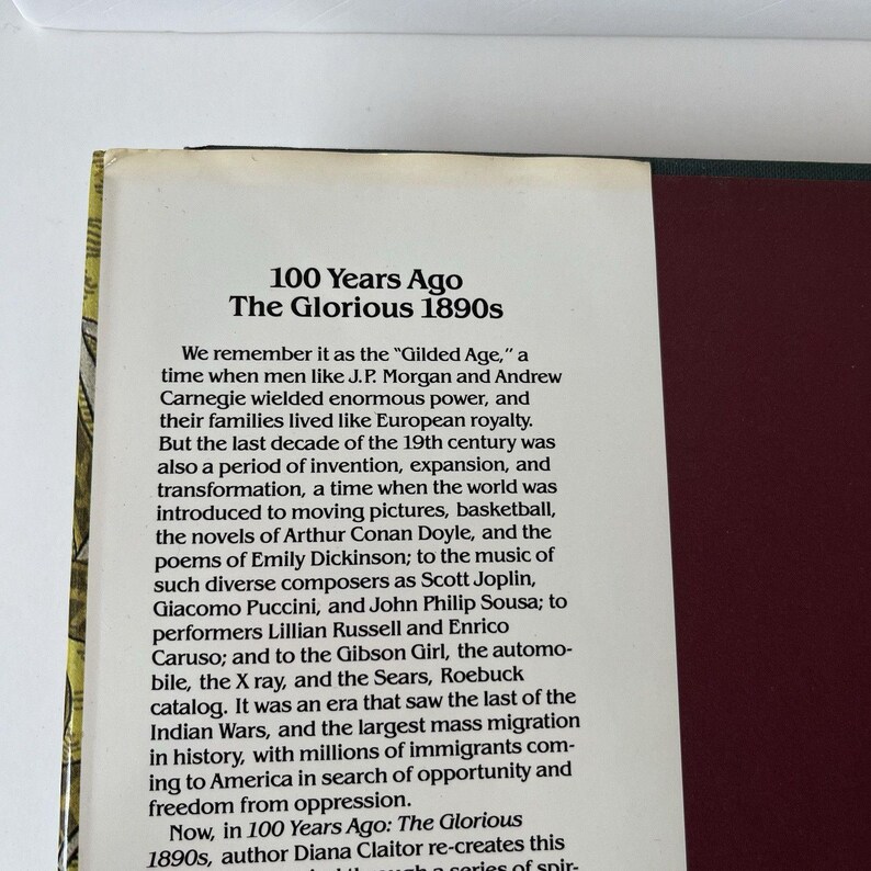 100 Years Ago the Glorious 1890s Hardcover Book With Dust Jacket - Etsy