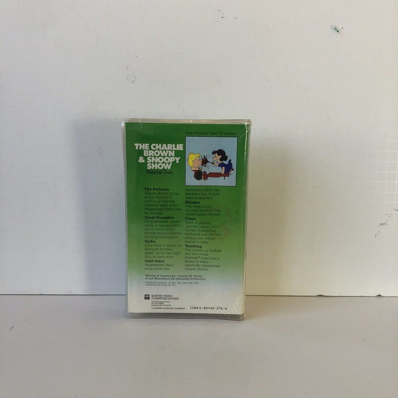 The Charlie Brown and Snoopy Show VHS Volume 2 1985 Peanuts New Sealed ...