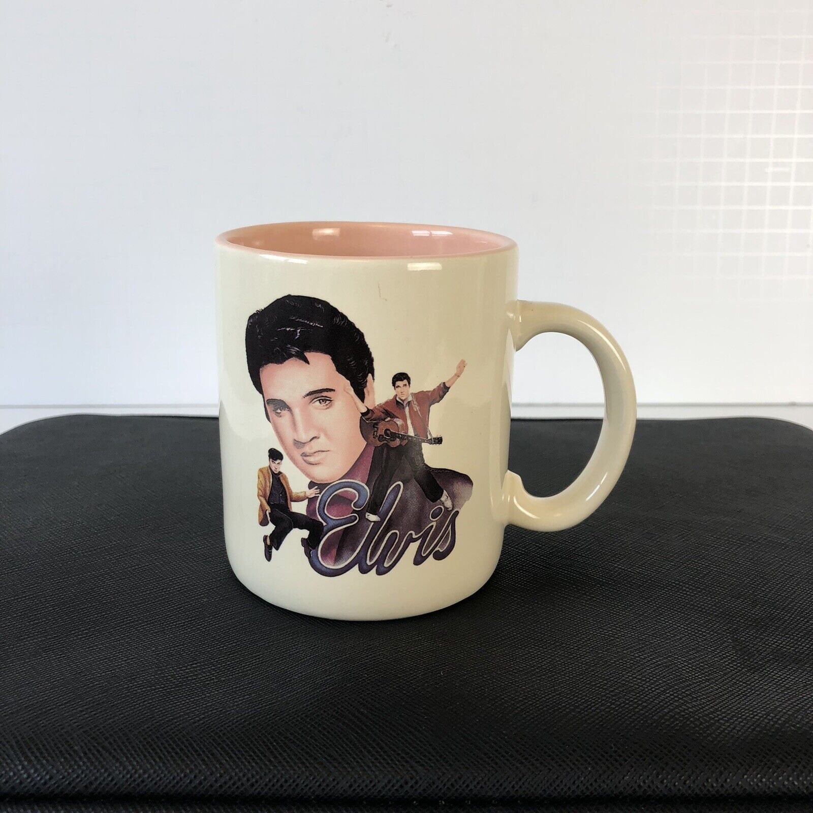 Vintage Elvis Presley Coffee Mug Cup Cream Pink Interior - Etsy