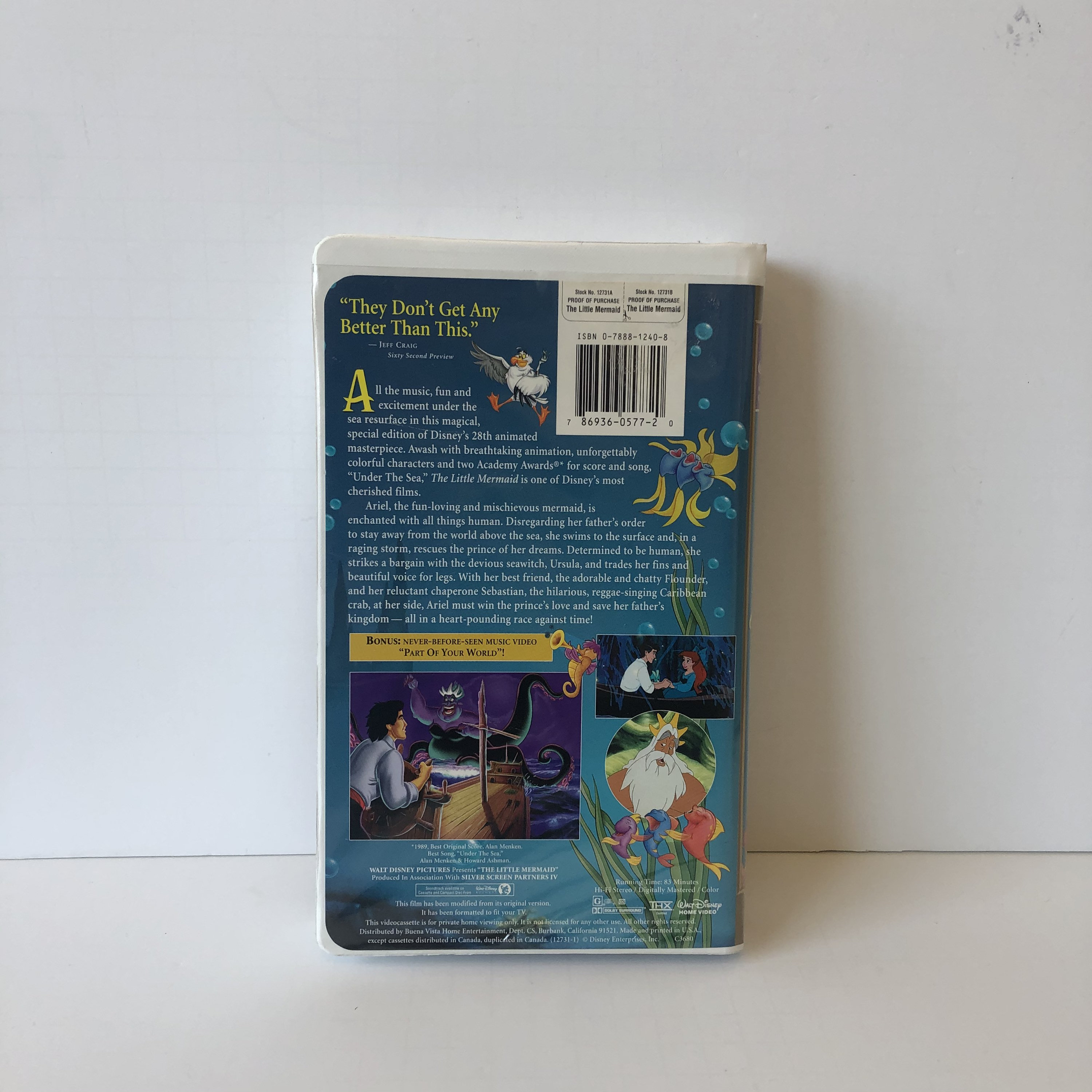 Walt Disney’s the Little Mermaid (VHS, 1998) Masterpiece Edition Fully ...
