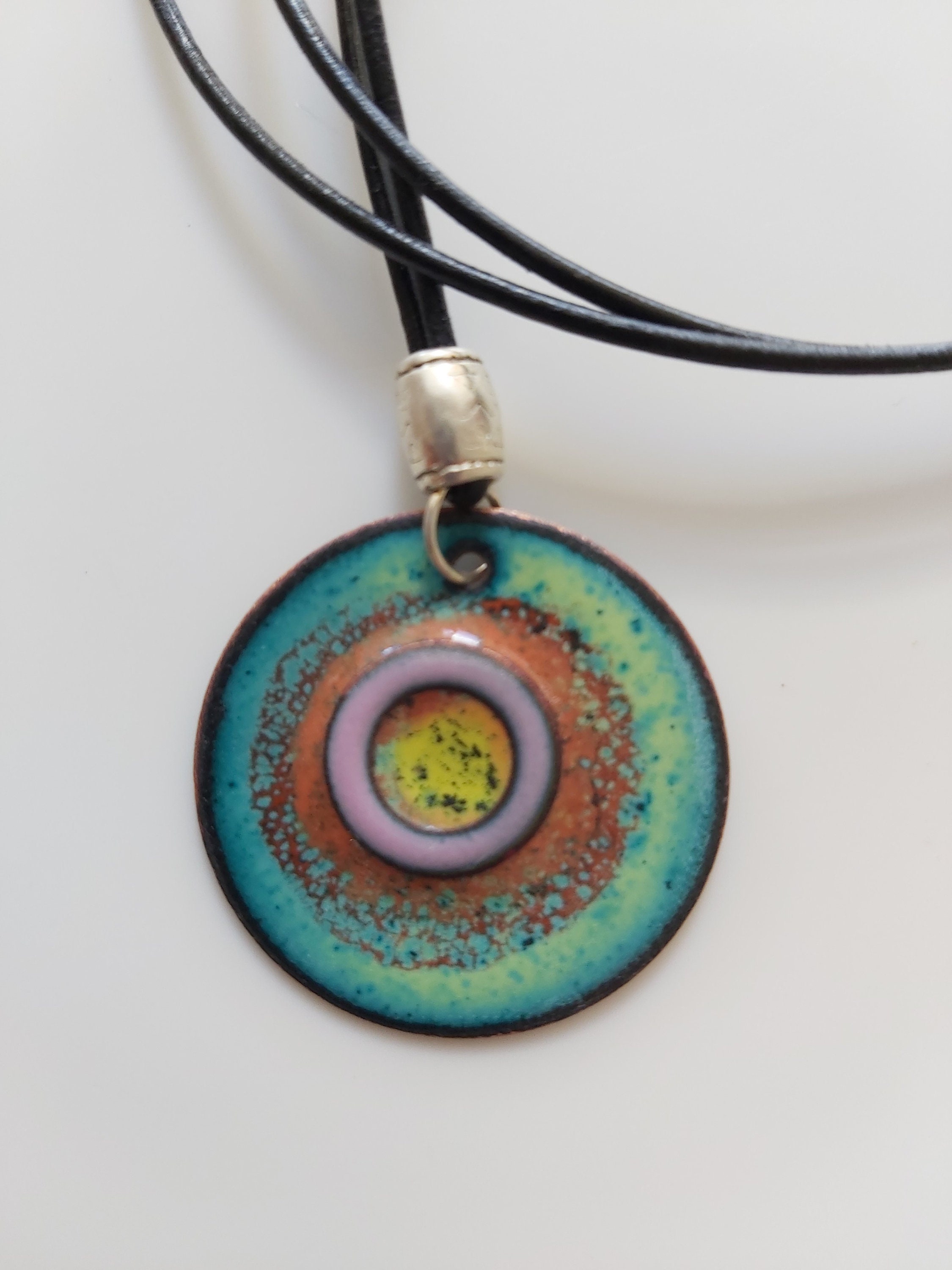 Enamel Pendant. Contemporary jewellery. enamel on copper. | Etsy