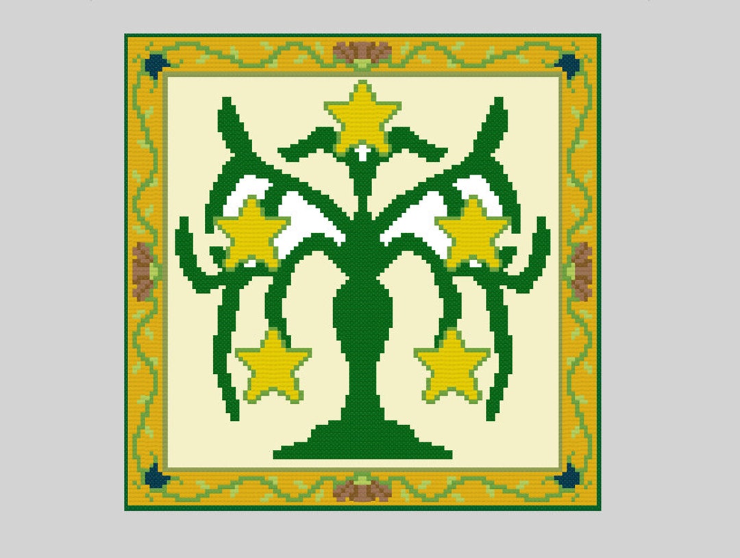 Flag of Windurst - Final Fantasy XI Cross Stitch Pattern - Etsy