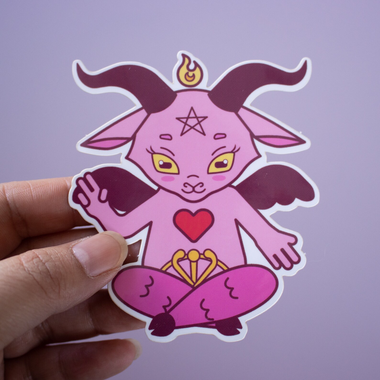 Bebé Baphomet Pegatina / Kawaii Baphomet / Pegatina bafomet | Etsy