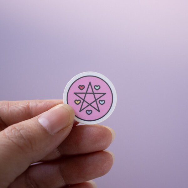 Pentagram Sticker - Etsy
