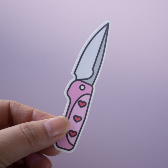 Pastel Knife Sticker/cute Knife Sticker/pink Knife - Etsy