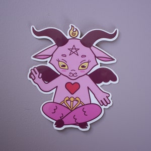Baby Baphomet Sticker/kawaii Baphomet/cute Baphomet Sticker/pink ...