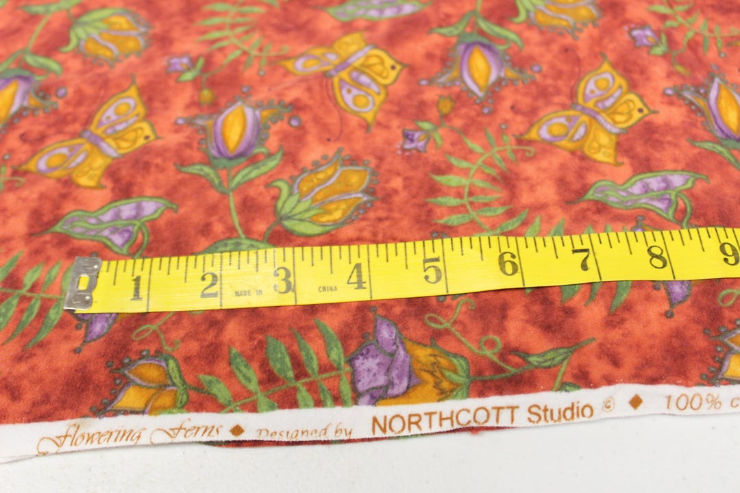 Flowering Ferns by Northcott Studios Flannel 2 Yards Uncut. - Etsy