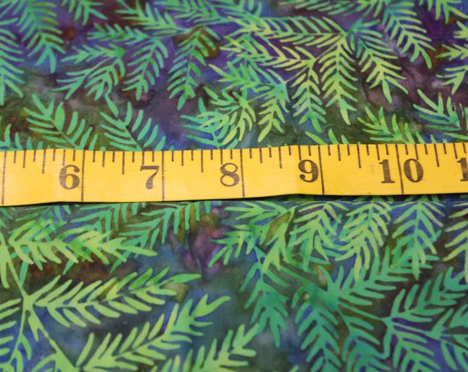 Batik, Blue Field, Shades of Green Fern. - Etsy