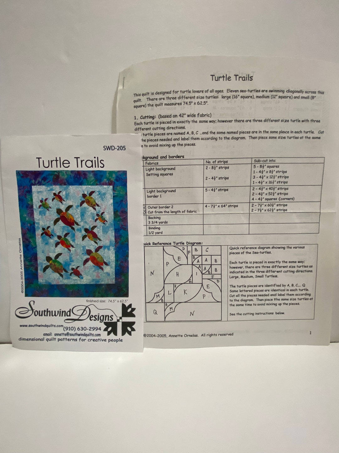 Turtle Tails by Annette Ornelas for Southwind Designs - Etsy