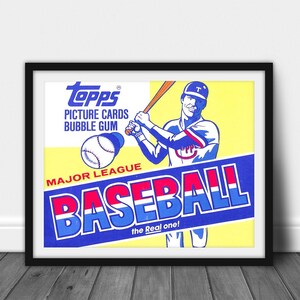 1983 TOPPS BASEBALL CARDS Print Vintage Baseball Poster - Etsy