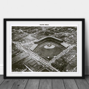 1935 DETROIT TIGERS Navin Field Print Vintage Baseball Poster, Retro ...