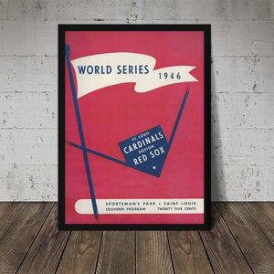 1946 ST. LOUIS CARDINALS World Series Print Vintage Baseball Poster ...