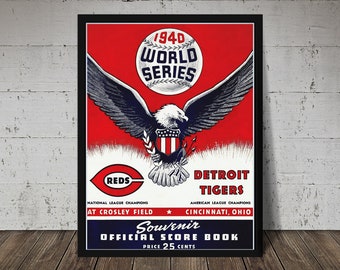 1965 CINCINNATI REDS Print Vintage Baseball Poster. Retro | Etsy