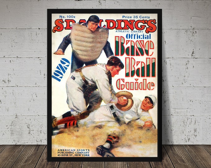 Vintage Baseball Poster Sports Posters Baseball Wall Art Vintage ...