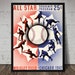 1947 ALL-STAR GAME Print Vintage Baseball Poster. Retro - Etsy