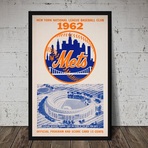 New York Mets Shea Stadium Word Art Handwritten With Every - Etsy