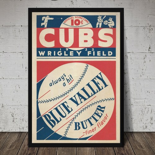 1929 CHICAGO CUBS Print Vintage Baseball Poster. Retro - Etsy