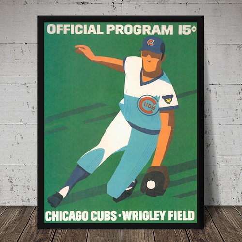 1948 CHICAGO CUBS Print Vintage Baseball Poster. Retro - Etsy
