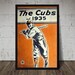 1935 CHICAGO CUBS Print Vintage Baseball Poster, Retro Baseball Poster ...