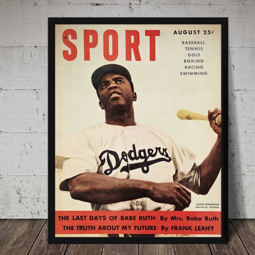 1949 JACKIE ROBINSON Print Vintage Baseball Poster Retro - Etsy