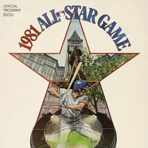 1981 ALL-STAR GAME Print Vintage Baseball Poster. Retro - Etsy