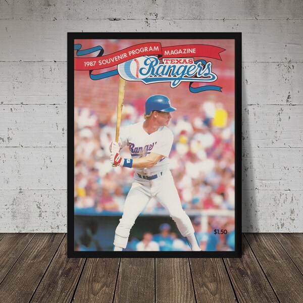 Vintage Texas Rangers Poster - Etsy