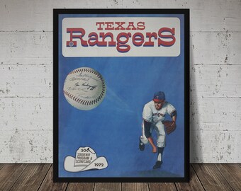 Vintage Texas Rangers Poster - Etsy