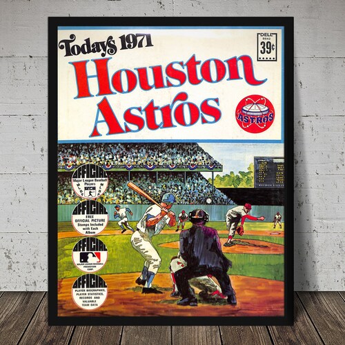 1965 HOUSTON ASTROS Print Vintage Baseball Poster Retro - Etsy