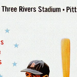 1974 ALL-STAR GAME Print Vintage Baseball Poster, Retro Baseball Poster ...