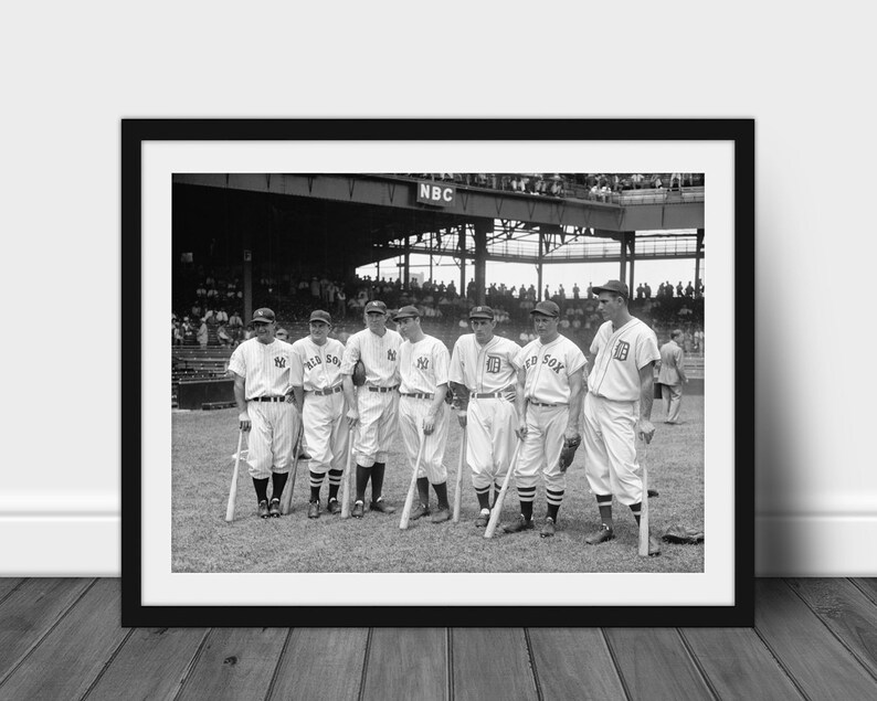 1937 ALL-STAR GAME Print Vintage Baseball Poster lou | Etsy
