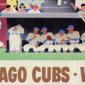 1955 CHICAGO CUBS Print Vintage Baseball Poster, Retro Baseball Poster ...