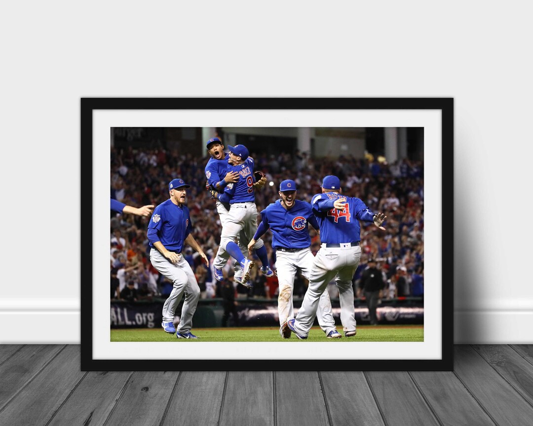 2016 CHICAGO CUBS Print Vintage Baseball Poster. Retro Baseball Poster ...