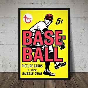1968 TOPPS BASEBALL CARDS Print Vintage Baseball Poster - Etsy